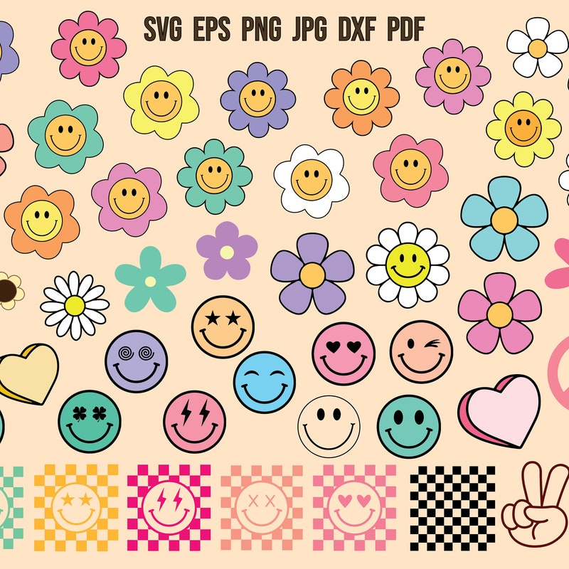 Retro Groovy Sticker Sheet - Etsy UK