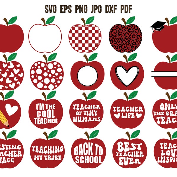 Apple Clipart - Etsy