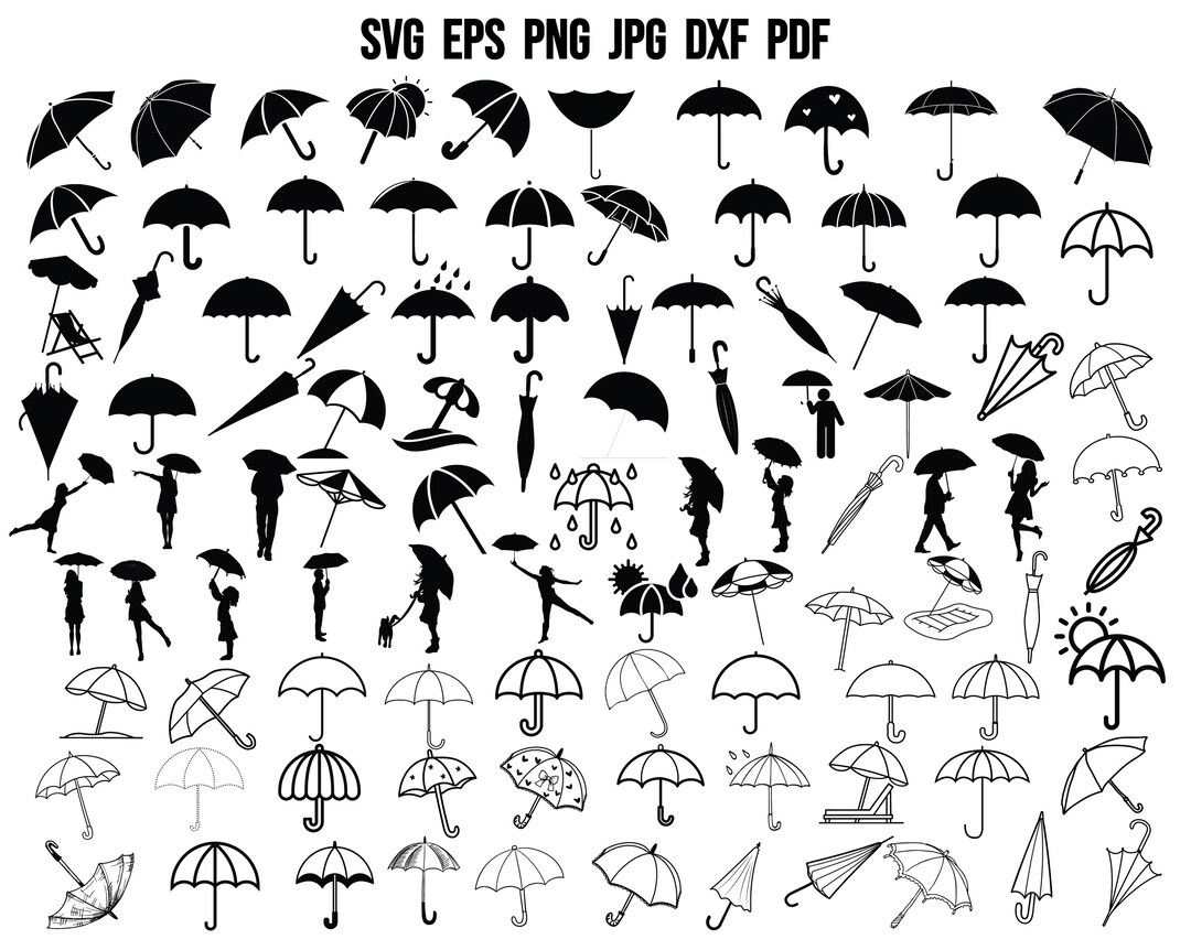 Umbrella SVG | Umbrella Silhouette| Umbrella Cut File | Umbrella Cricut ...