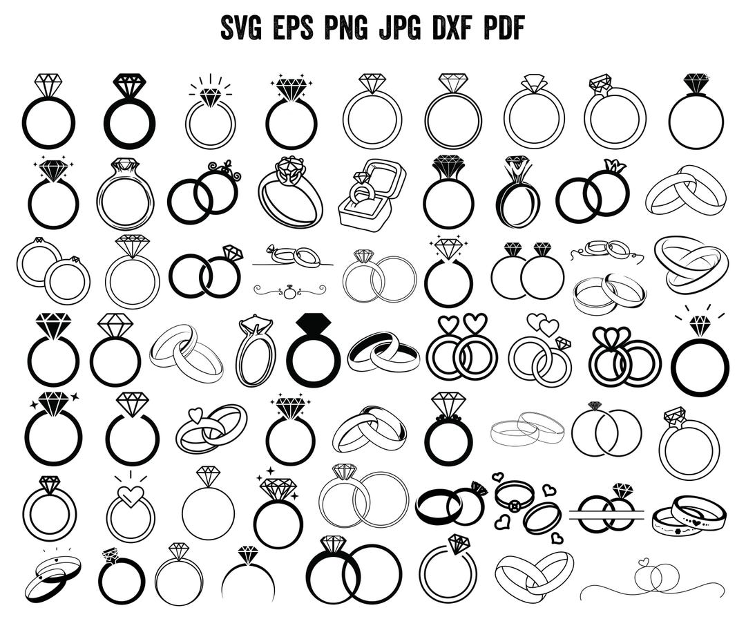 Wedding Ring SVG | Ring SVG Cut File | Marriage Ring Svg | Engagement ...
