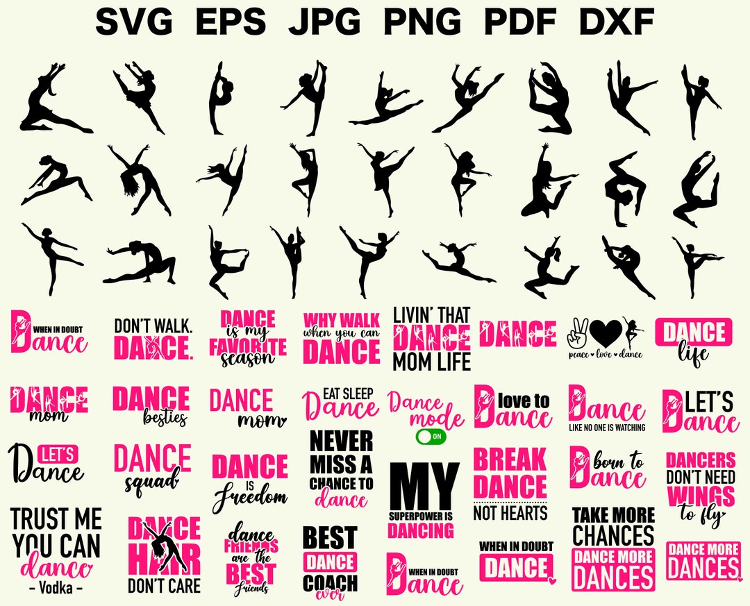 Dance Svg Cut File Dance Mom Svg Dancer Svg Dance Clipart Silhouette ...