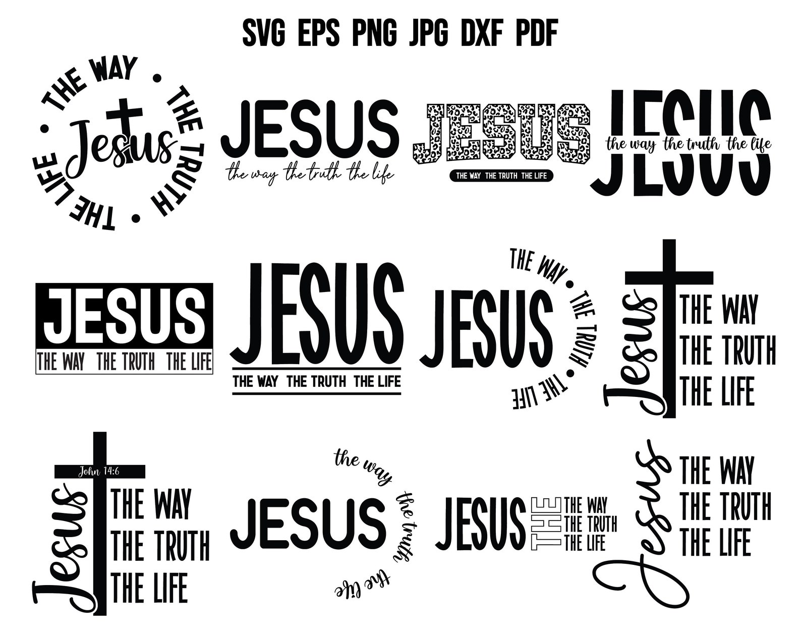 Jesus SVG | Jesus the Way the Truth the Life SVG | Jesus Quote SVG ...