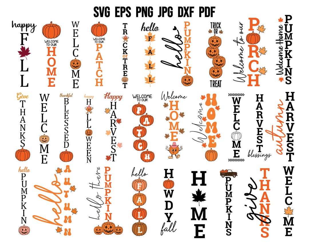 Fall Porch Sign SVG | Fall SVG Cut File | Thanksgiving Svg | Pumpkin ...