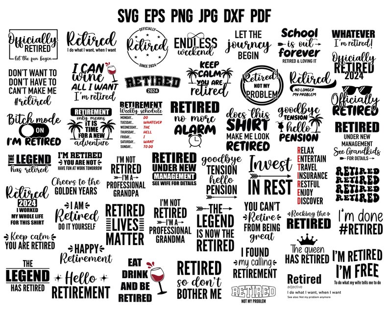 Retired SVG | Retirement SVG | Officially Retired SVG | Retirement Gift ...