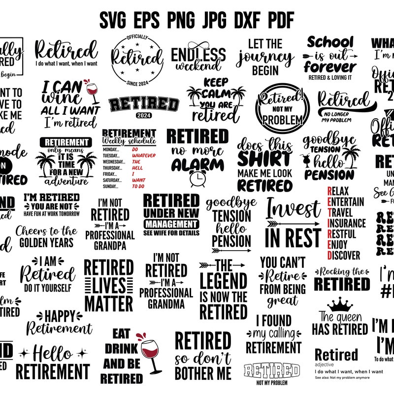 Retirement Svg - Etsy