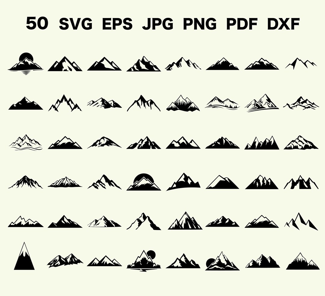 Mountains SVG Mountains Cut File Camping SVG Adventure Svg Mountains ...