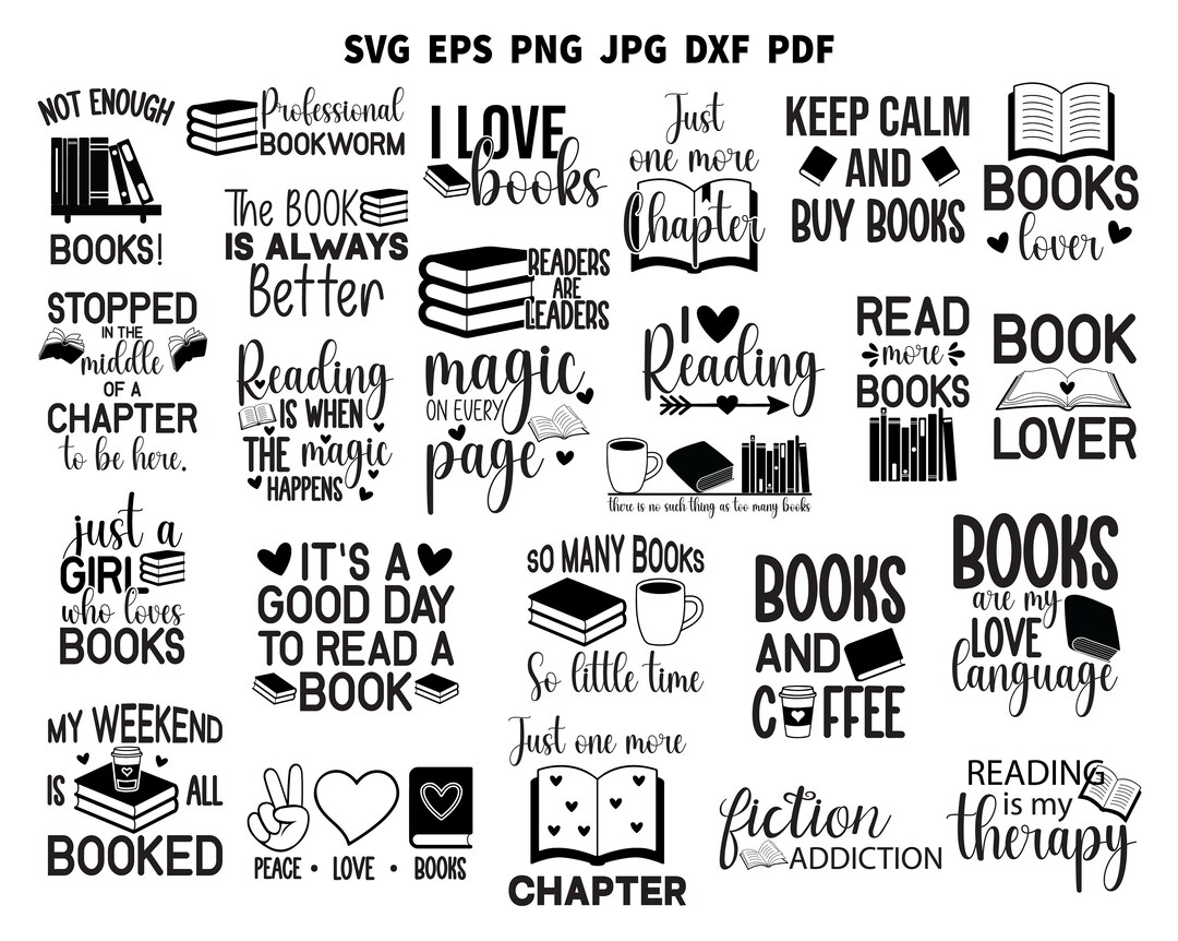 Reading SVG | Book Lover SVG | Books SVG | Reading Cut File | Reading ...