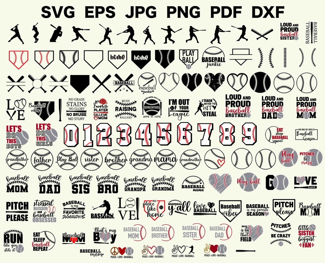 Baseball Svg Cut File Baseball Clipart Cricut Silhouette | Etsy