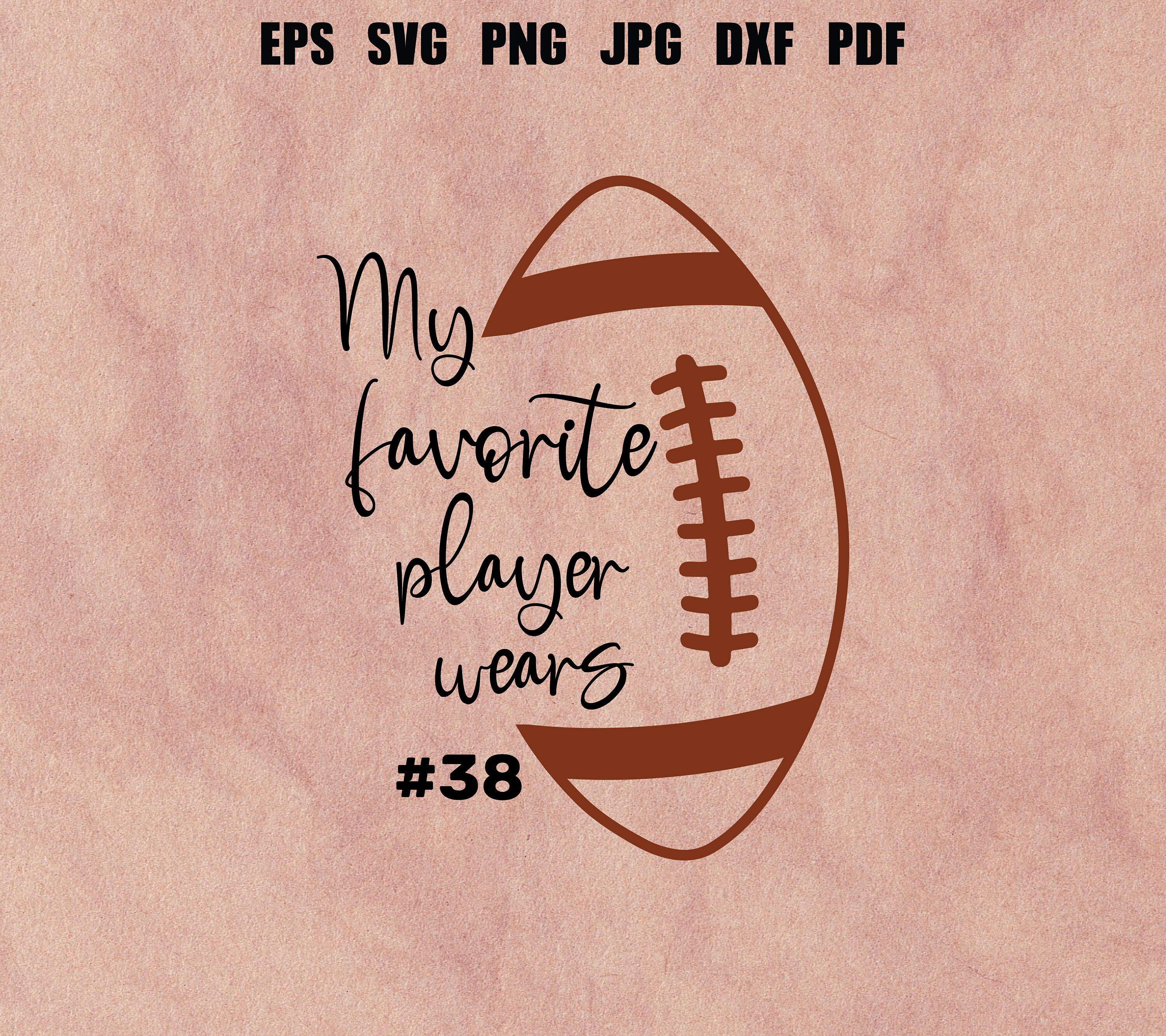 Buy My Favorite Player Wears Svg Football Svg American Football Online ...
