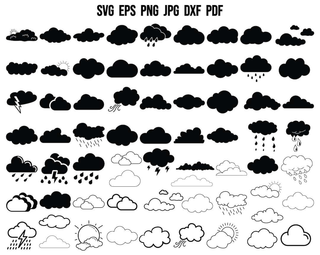 Cloud SVG | Cloud Cut File | Cloud Silhouette | Cloud Cricut | Cloud ...
