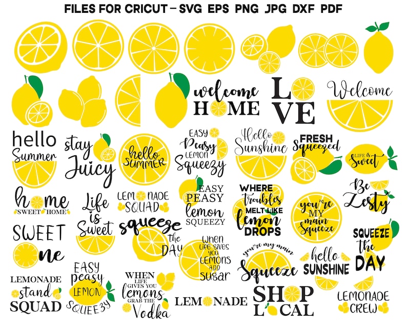 Limón SVG Archivo de corte de limón Verano Svg Limonada SVG Limón ...