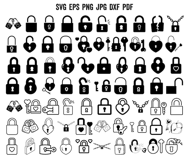 Lock SVG | Padlock SVG Cut File | Lock Silhouette | Lock Cricut | Lock ...