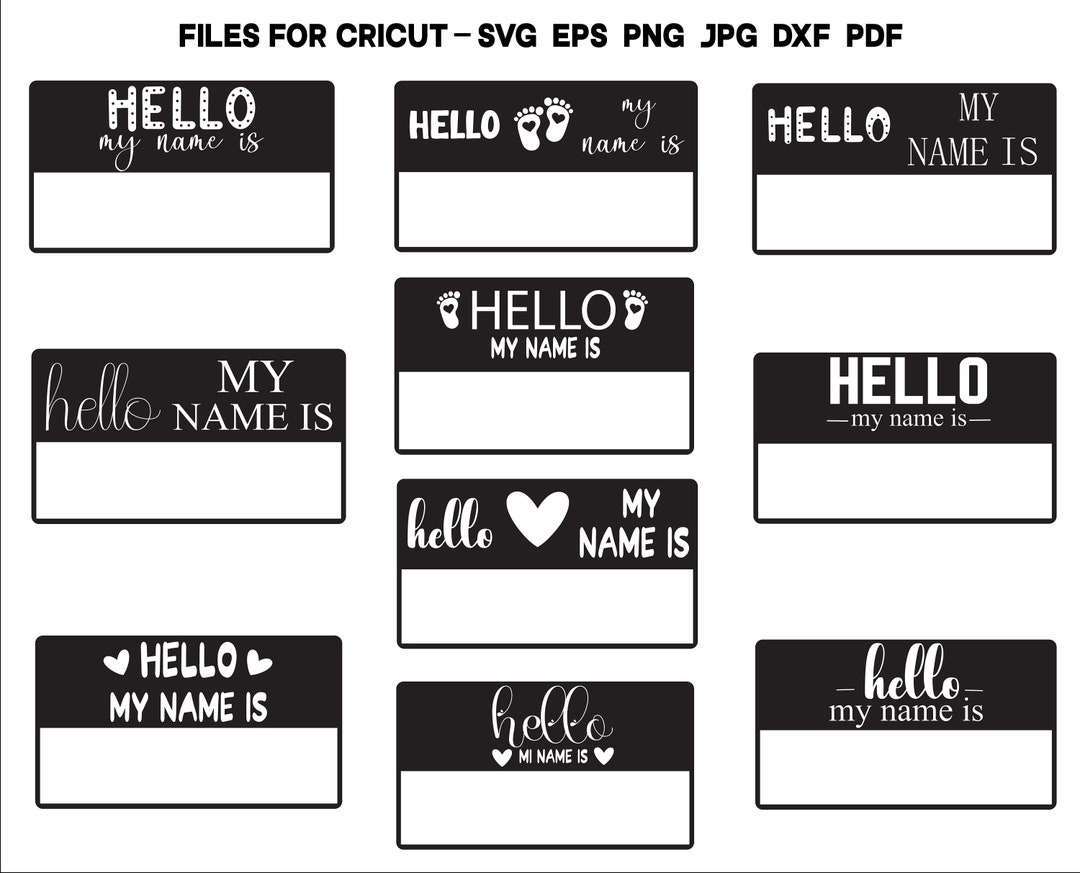 Hello My Name is Svg Name Tag Svg Baby Svg Newborn Svg Baby ...