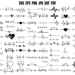 Heartbeat SVG | Heart SVG | Heartbeat Silhouette | Heartbeat Cricut ...
