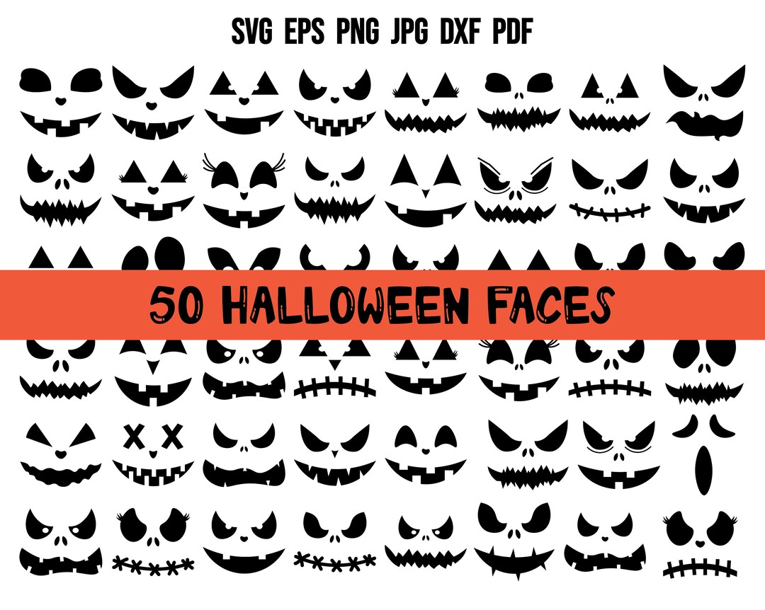 Halloween Face SVG | Halloween SVG | Pumpkin Face SVG | Halloween ...