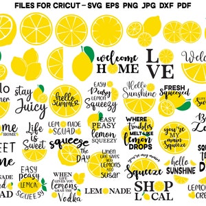 Zitrone SVG PNG Clipart für kommerzielle Nutzung Sommer SVG Zitrone ...