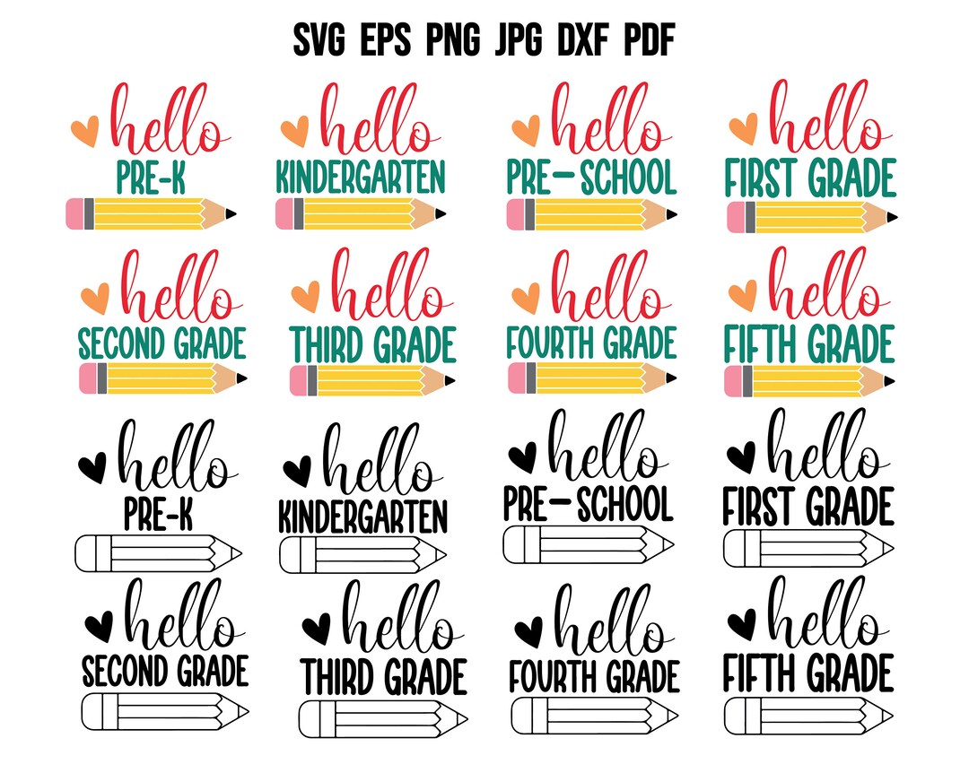 Back to School SVG | Hello School SVG | First Day of School SVG ...