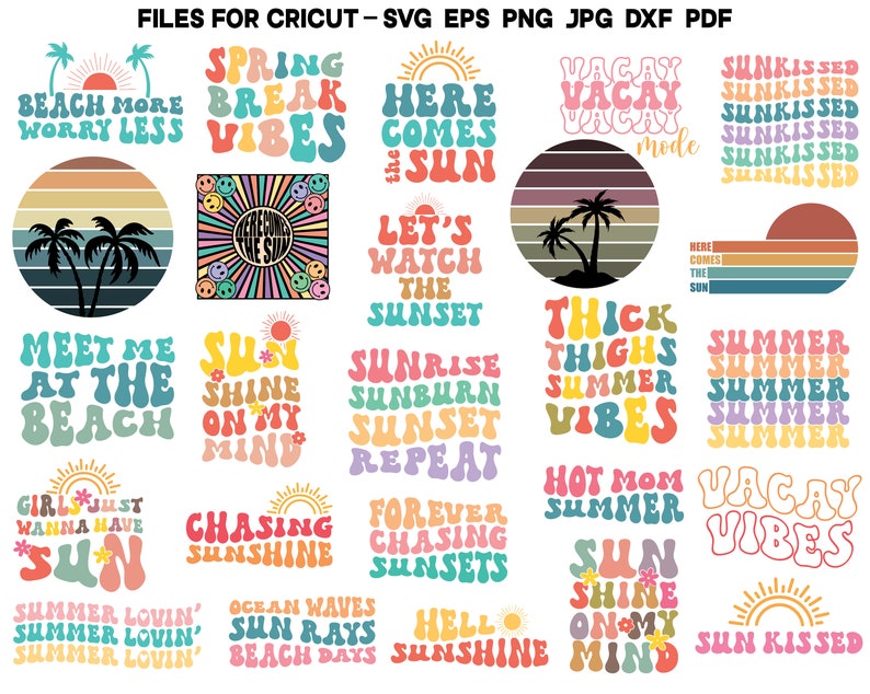 Retro Summer SVG PNG Sublimation Groovy Summer SVG Summer Clipart ...