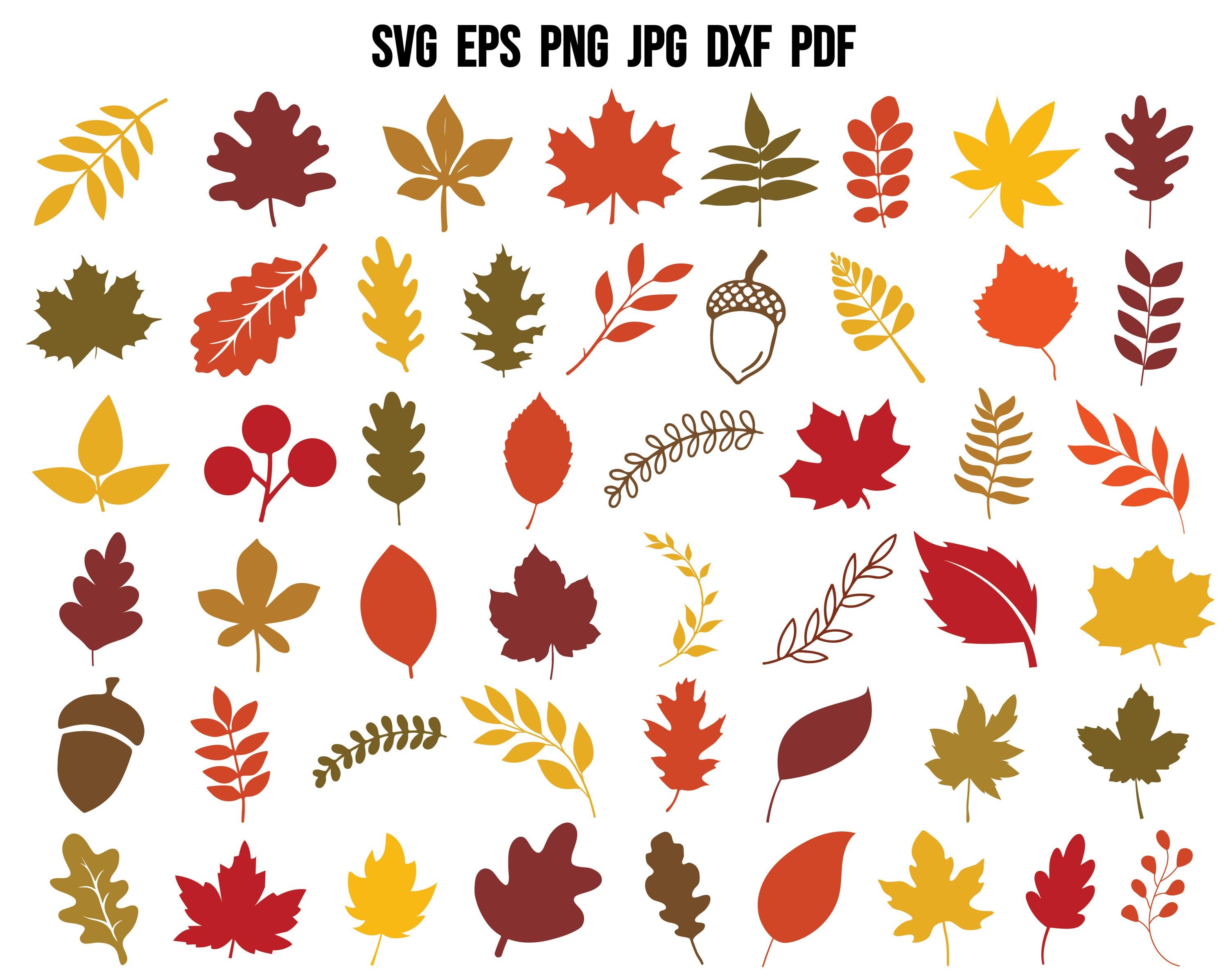Fall Leaves SVG | Fall SVG | Fall Silhouette | Autumn SVG | Leaves Svg ...