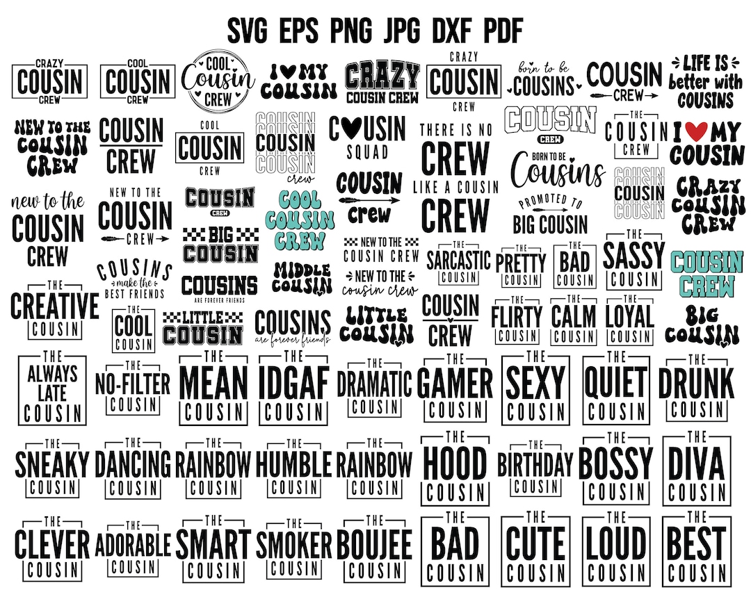 Cousin Crew SVG | Cousin SVG | Cousin Crew T Shirt | Cousin Quote Svg ...
