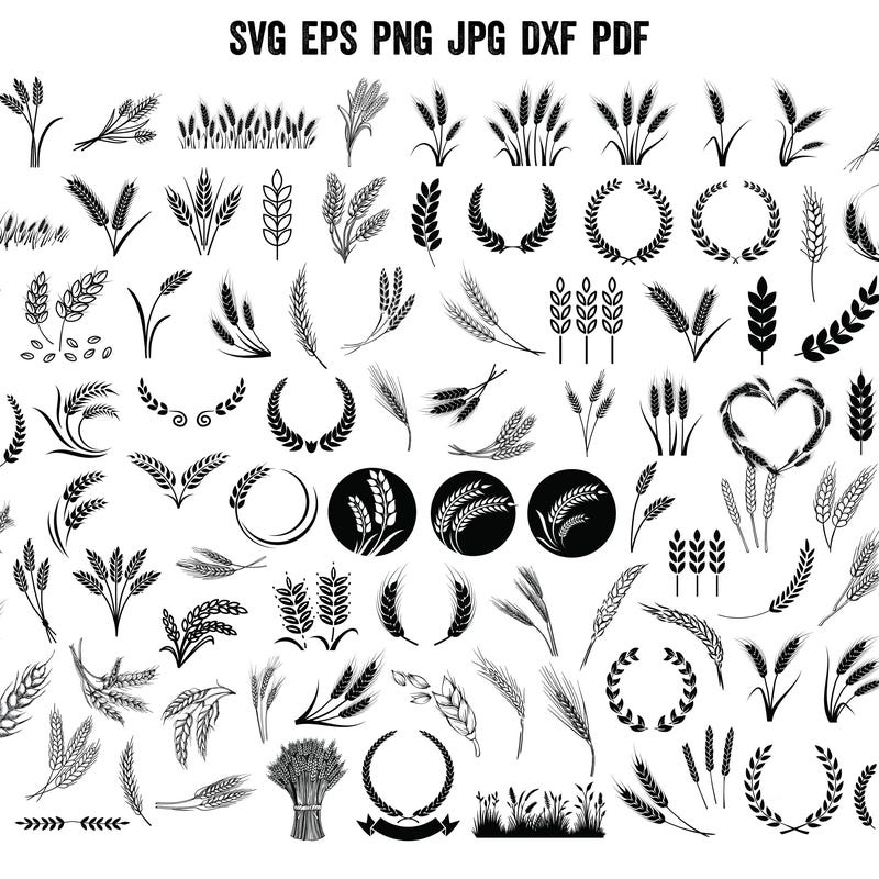 Wheat Wreath Svg - Etsy