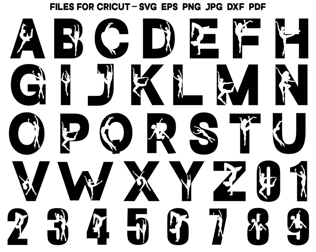 Dance Alphabet Svg Dance Svg Dancer Svg Font Svg Letters Svg Dance Cut