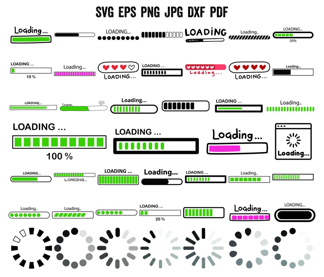 Loading SVG | Loading Bar SVG | Loading Icon SVG | Loading Cricut | Clipart | Vector | Cut File ...