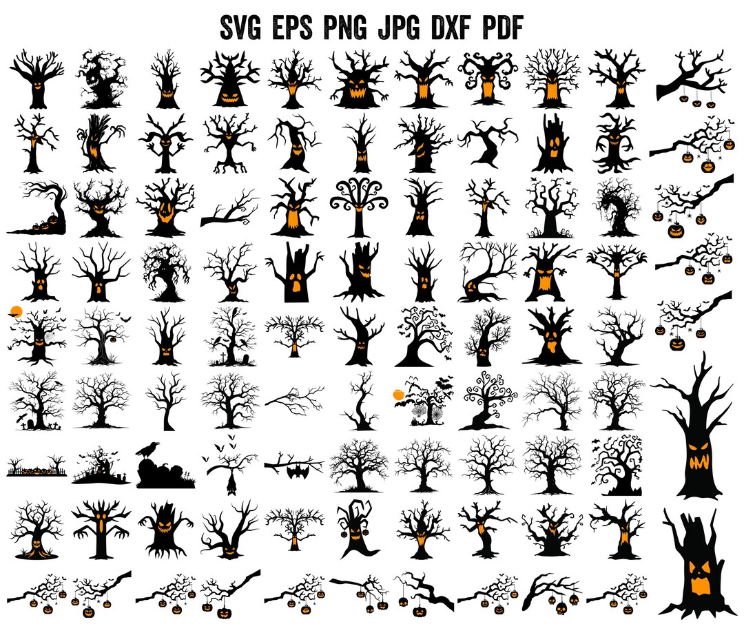 Halloween Tree SVG | Dead Tree SVG | Tree Silhouette | Tree SVG Cut ...