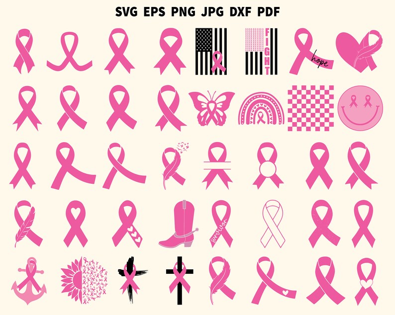 Cancer SVG PNG Clipart Cancer Ribbon SVG Cancer Silhouette - Etsy