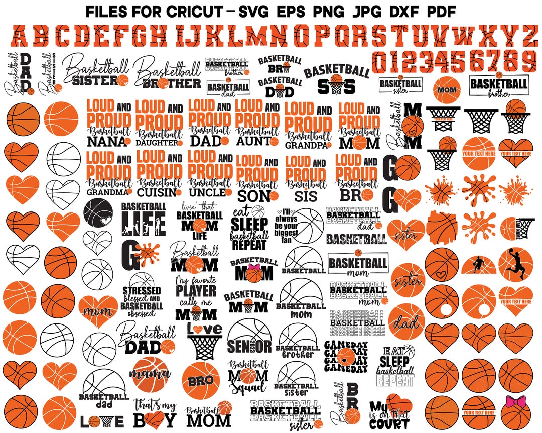 150 Basketball SVG Basketball Cut Files Basketball Clipart Sports SVG ...