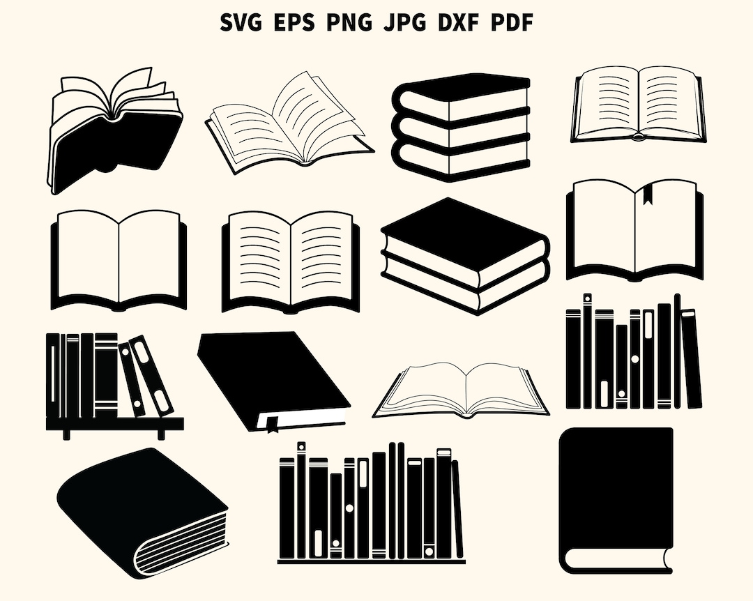 Books SVG | Books Cut File | Reading SVG | Books Silhouette | School ...