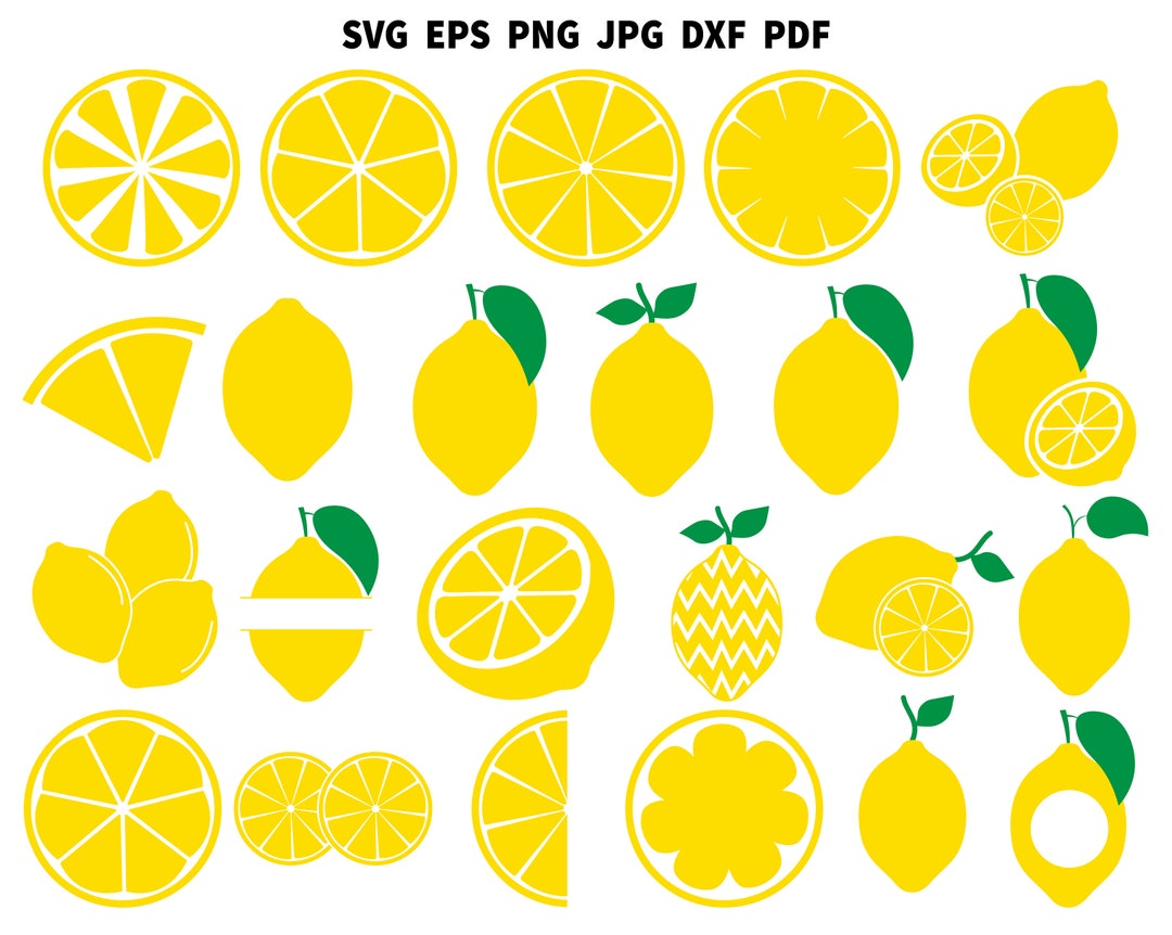 Lemon SVG PNG Clipart | Lemon Silhouette | Lemon Cut File | Lemon ...