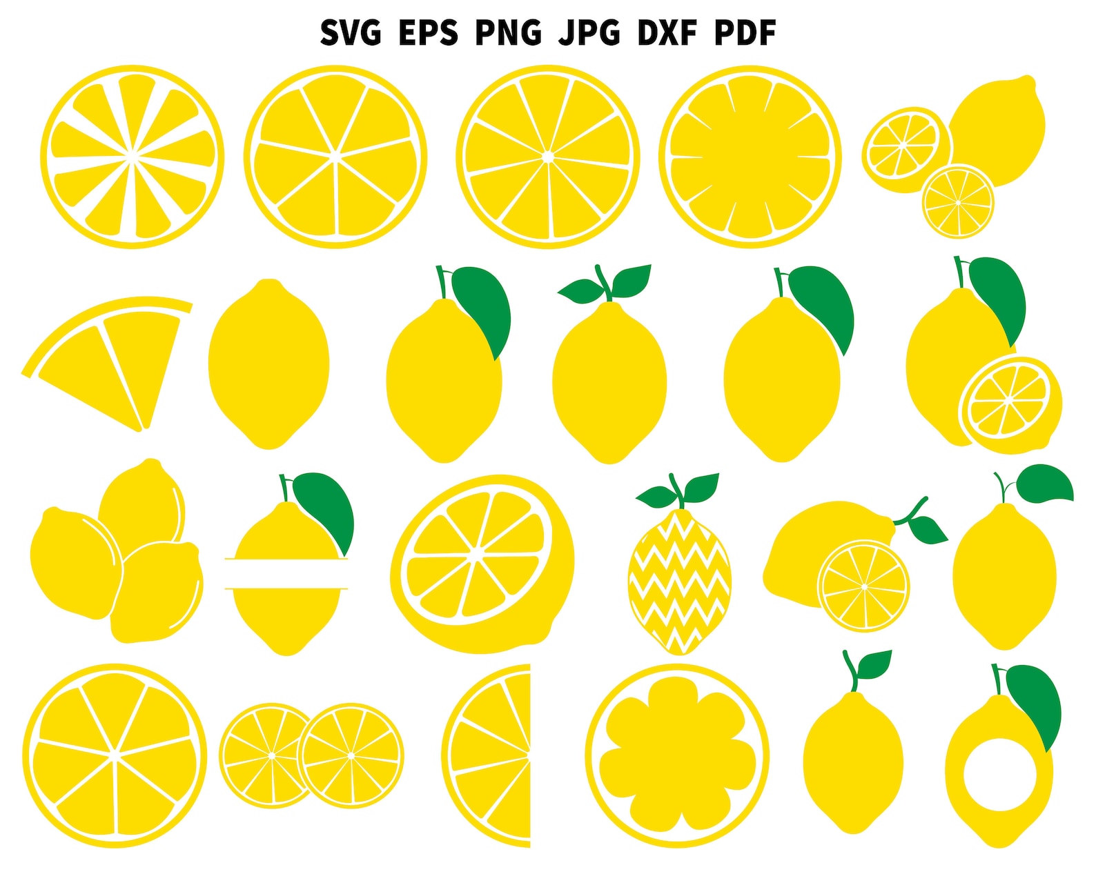 Lemon SVG PNG Clipart Lemon Silhouette Lemon Cut File - Etsy