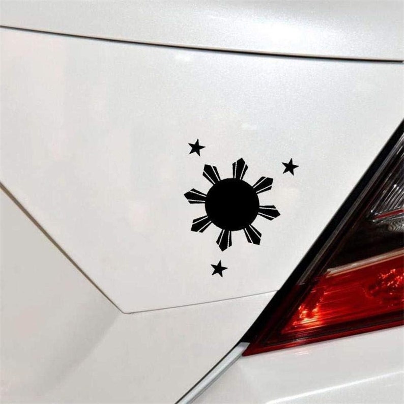 Stars and Sun Philippine Flag Fun Window Sticker Vinyl Decal 12.6CM X ...