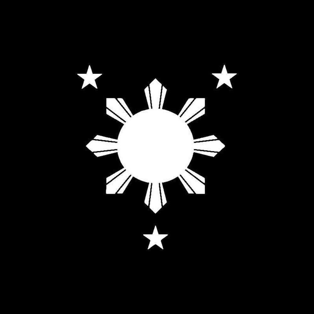 Stars and Sun Philippine Flag Fun Window Sticker Vinyl Decal 12.6CM X ...
