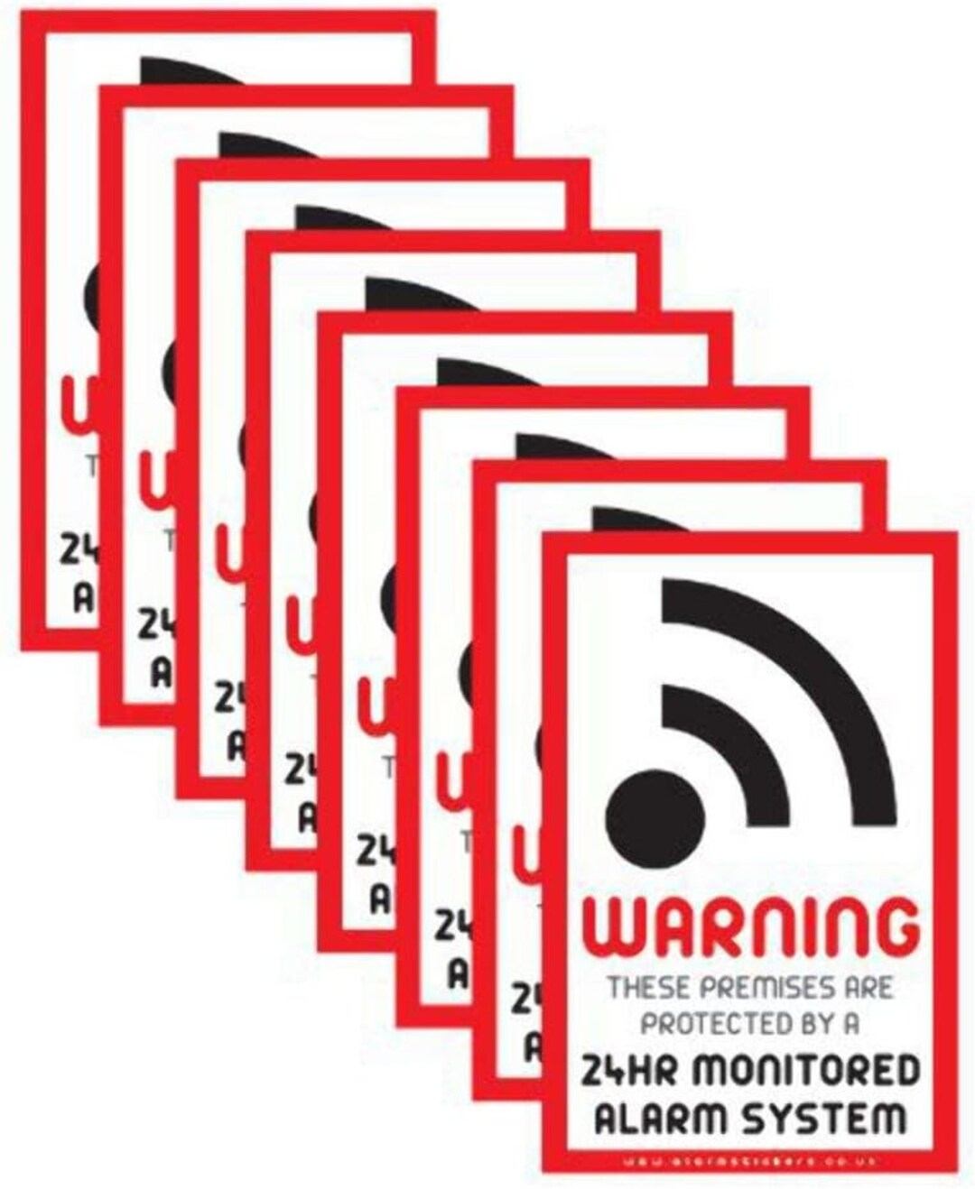 8 X Intruder Alarm Warning Security Stickers Sign Suitable for Outdoor ...