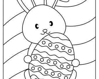 40 Page Cute Animal Coloring Book - Etsy