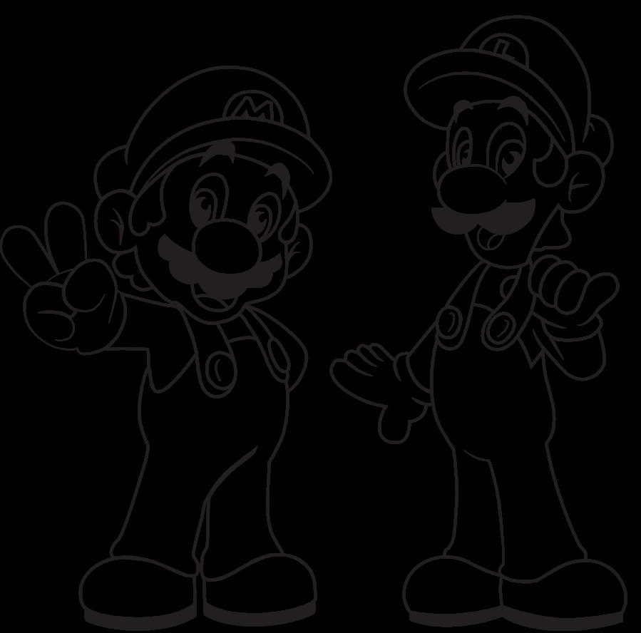 5 Page Mario Coloring Book - Etsy