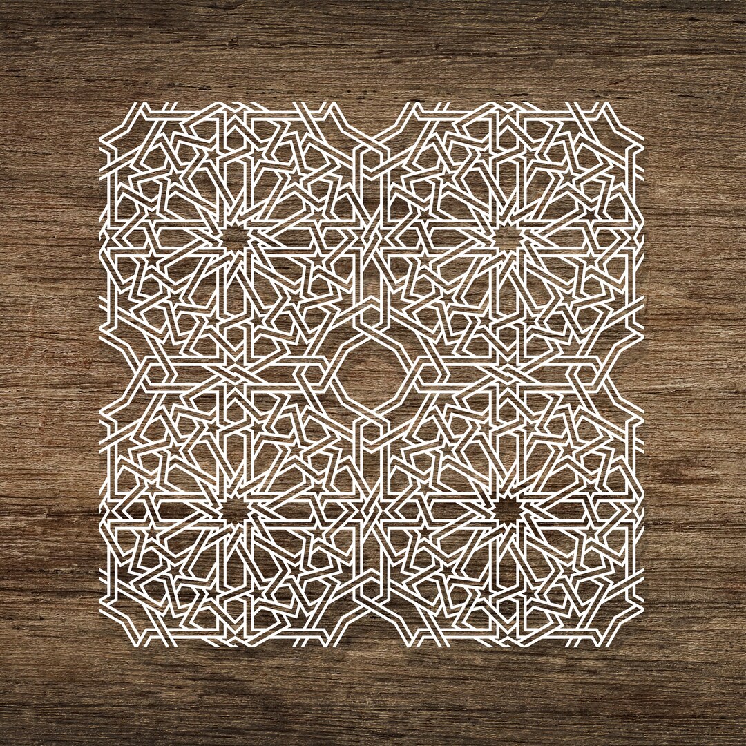 Seamless Islamic SVG Pattern, Line Pattern, Islamic Pattern Background ...