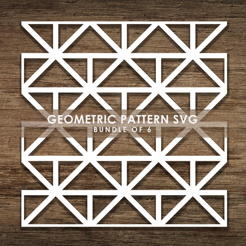 Bundle of 6 Seamless Geometric SVG Pattern, Line Pattern, Geometric ...