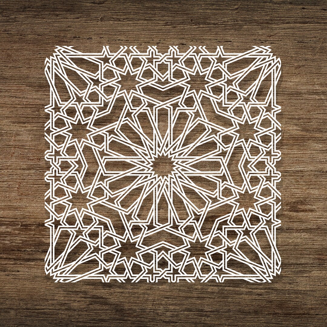 Seamless Islamic SVG Pattern, Line Pattern, Islamic Pattern Background ...