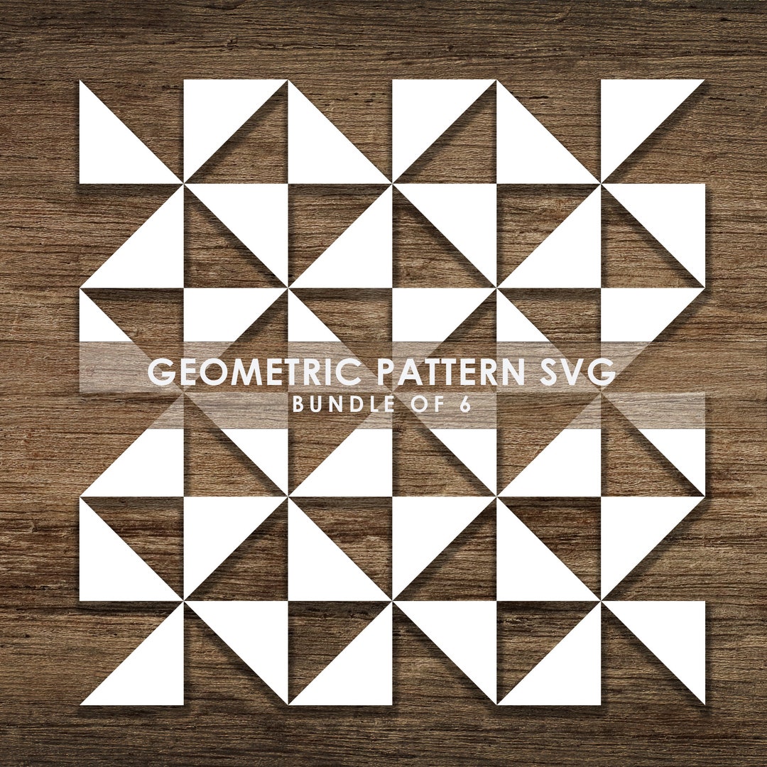 Bundle of 6 Seamless Geometric SVG Pattern, Line Pattern, Geometric ...