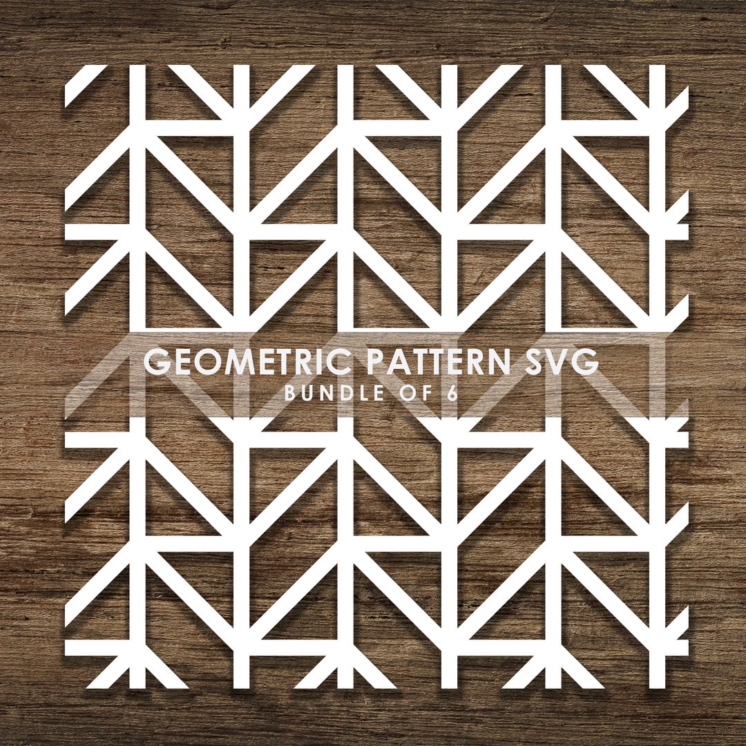 Bundle of 6 Seamless Geometric SVG Pattern, Line Pattern, Geometric ...
