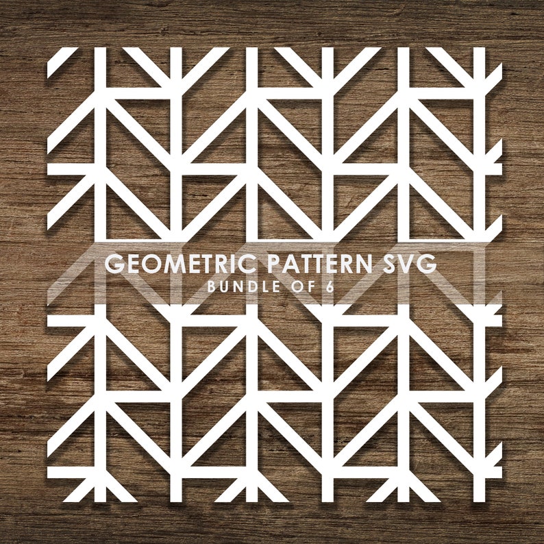 Bundle of 6 Seamless Geometric SVG Pattern, Line Pattern, Geometric ...
