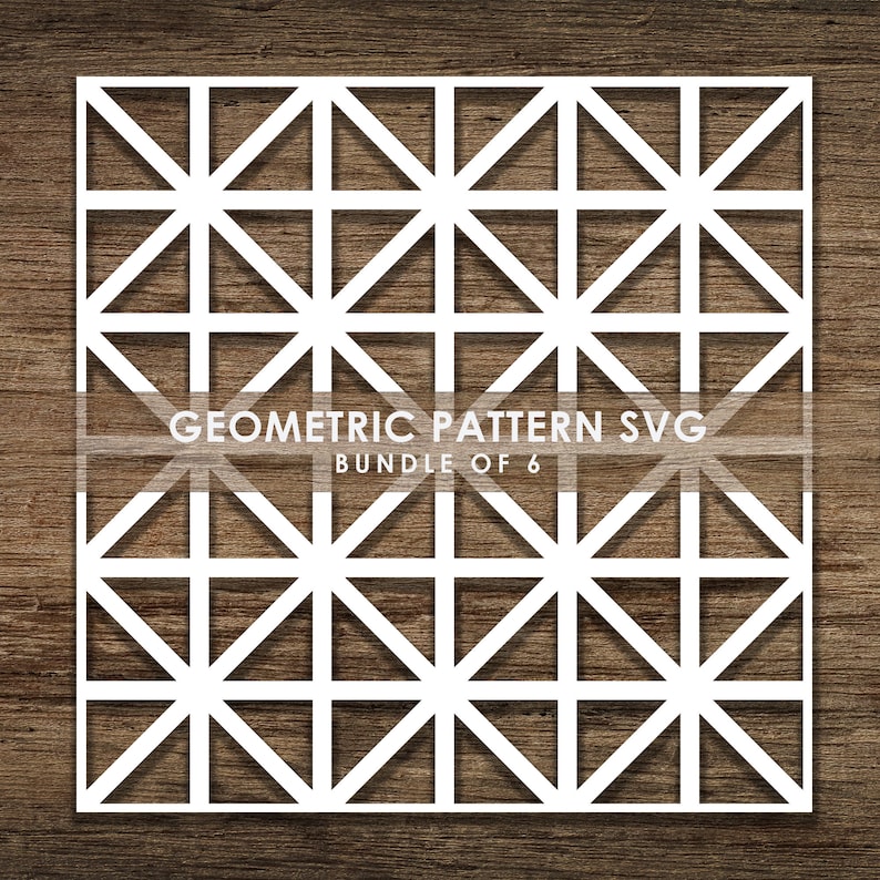 Bundle of 6 Seamless Geometric SVG Pattern, Line Pattern, Geometric ...