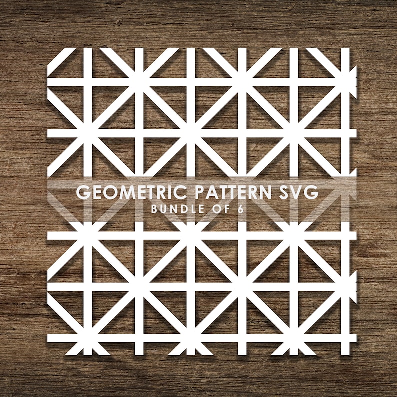 Bundle of 6 Seamless Geometric SVG Pattern, Line Pattern, Geometric ...