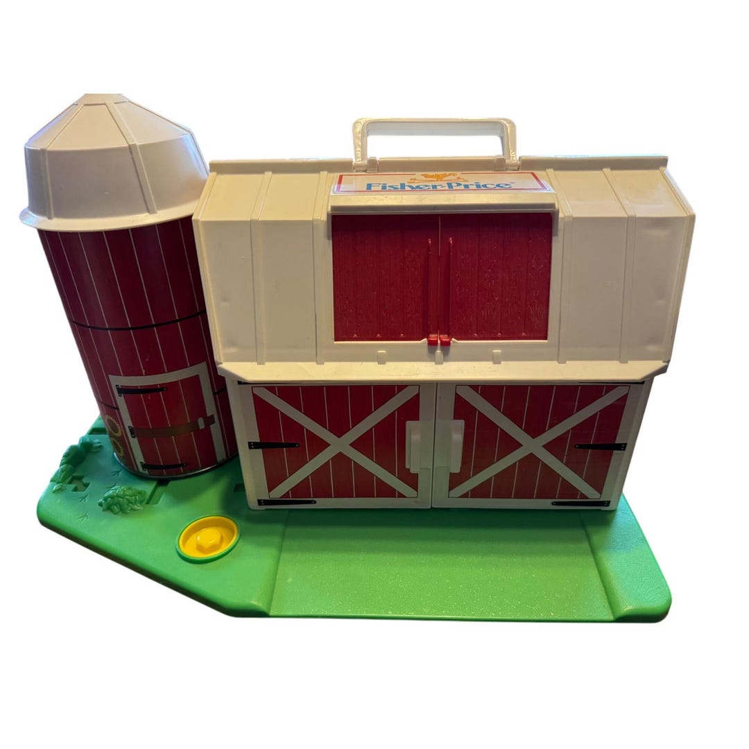 Fisher-price Little People Barn Farm Playset Animals & Accessories 1990 ...