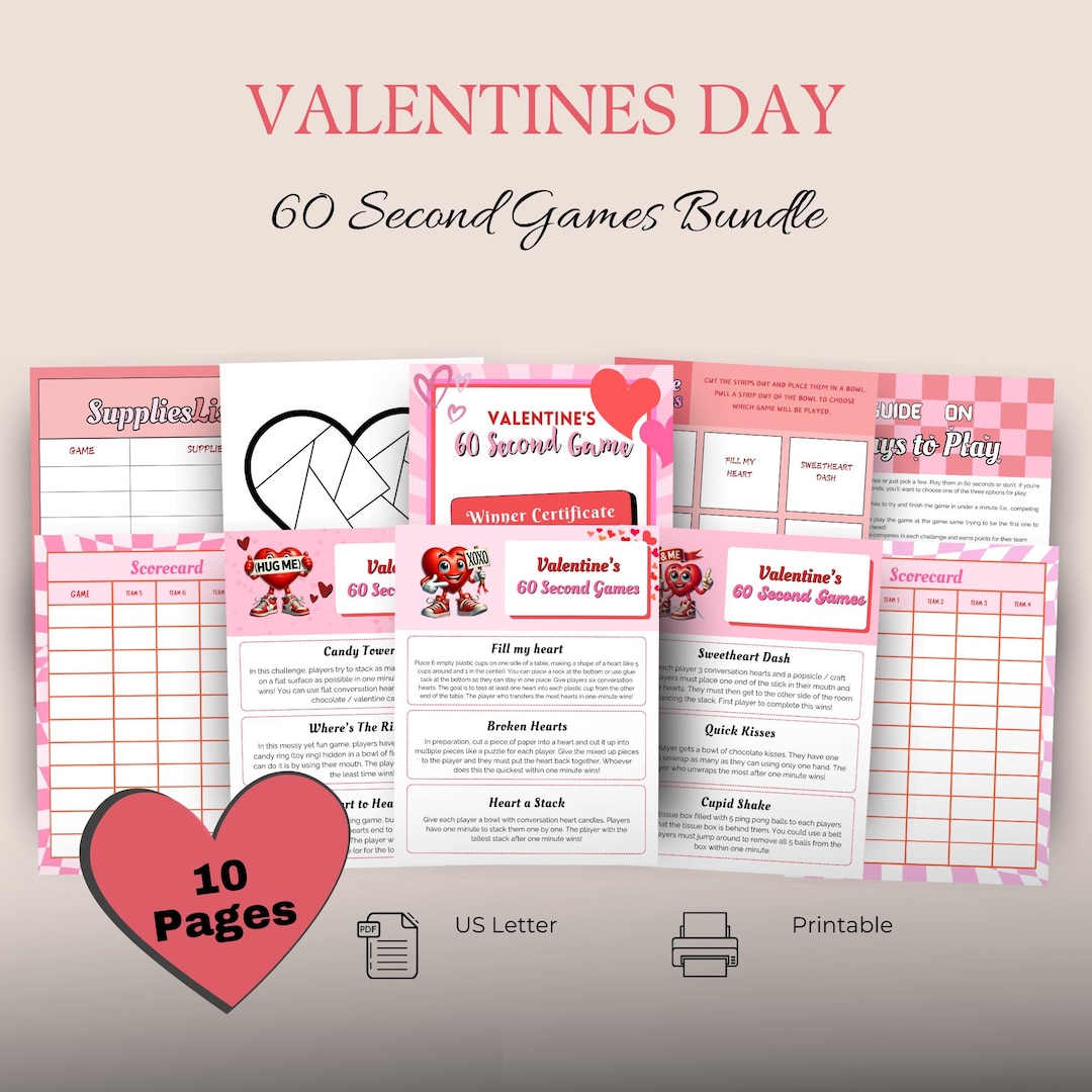 Valentines Day | 60 Second Games | 1 Minute Games | Adult Party Games ...