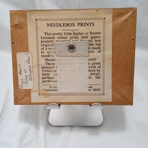 Vintage, Very Rare Miniature Needle Box by George Baxter, Queen ...