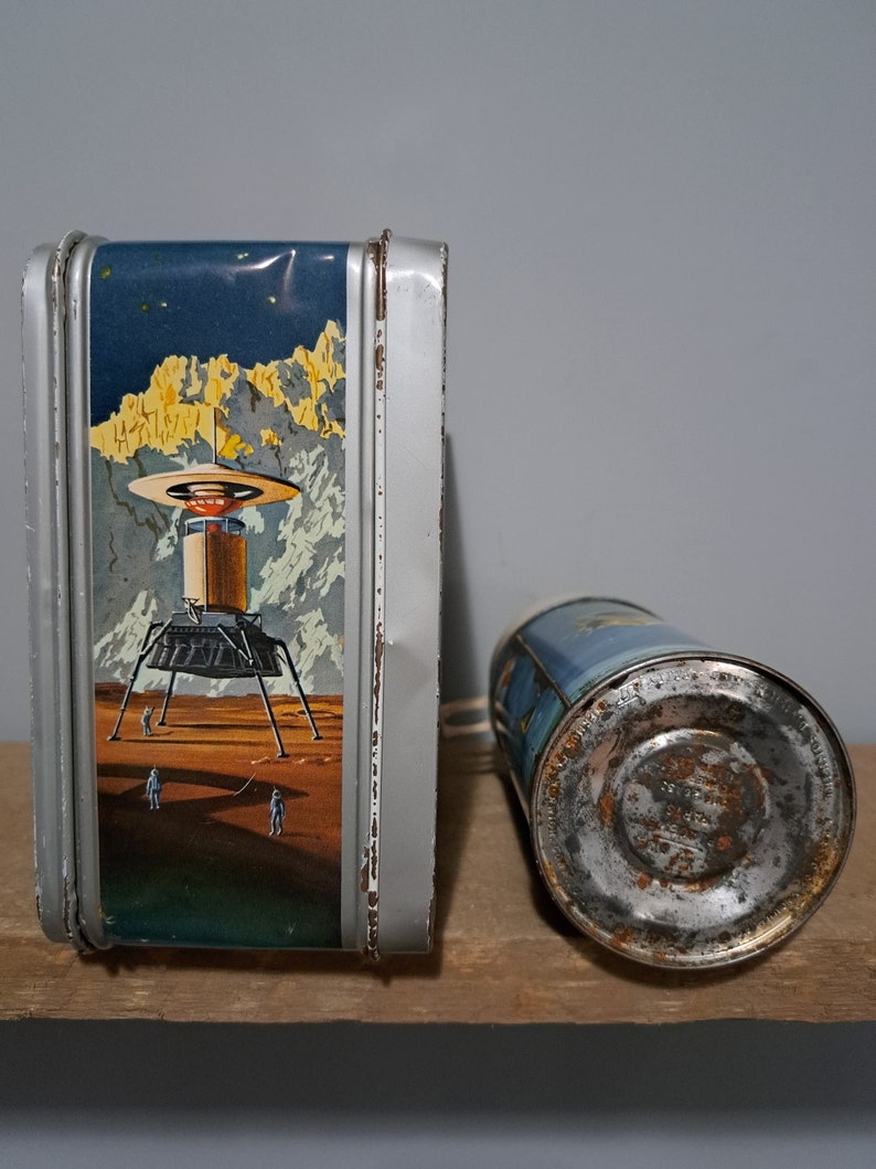 Vintage Satellite Outer Space Exploration Metal Lunchbox With - Etsy